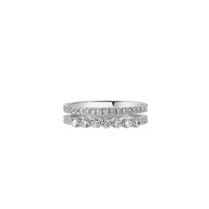 BLOOMTINE | EARTH ANGEL HQ Illuminess™ Premium Sterling Moissanite Combi Ring - Silver