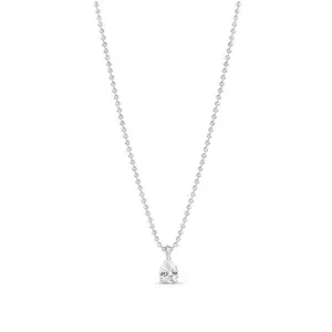 SHYMI Fancy Shape On A Beaded Ball Chain Pear - Silver