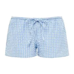 MONTCE Peri Micro Gingham Low-rise Drawstring Short - Blue