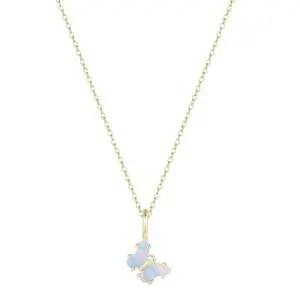 KAMARIA Mini Opal Butterfly Charm Necklace Light - Blue