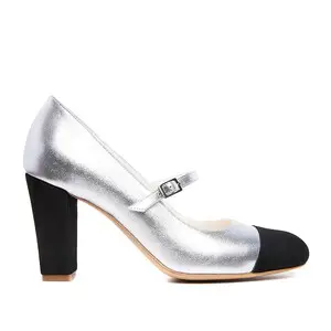 GINISSIMA Carrie Round Toe Mary-jane - Silver