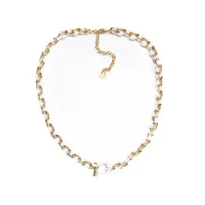 ADRIANA PAPPAS DESIGNS Carabiner Chain Necklace - White
