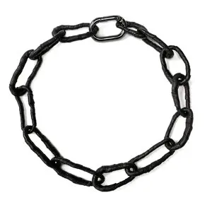 WAIWAI Link Leather Necklace - Black