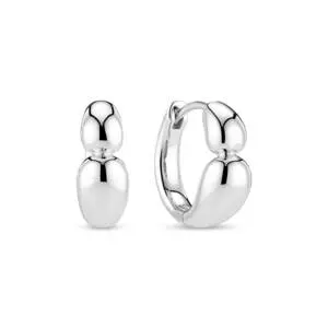 SIF JAKOBS JEWELLERY Small Plain Goccia Creolo Earrings - Silver