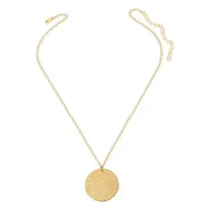 HEATHER HAWKINS Hand Hammered Disc Necklace Filled - Gold