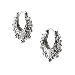 HOOPS + CHAINS LDN Mini Joy Creole Hoops - Silver