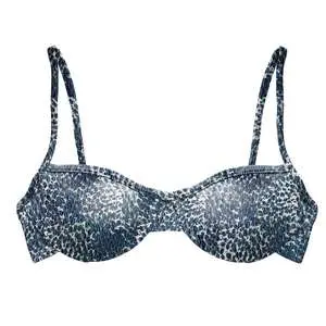 BLACKBOUGH SWIM Fiona Underwire Top / Snow Leopard Jacquard - Blue