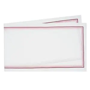 KM HOME COLLECTION Rosé Cotton Runner - White