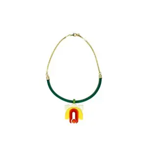 GISSA BICALHO Acrylic Handmade Necklace Lilium - Yellow