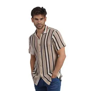 EIGHT X Neutrals Sahara Short Sleeve Button Up Shirt