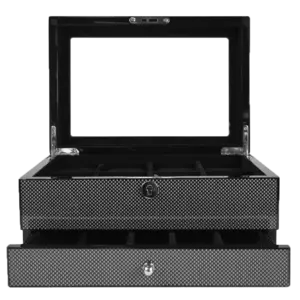KENNETT WATCHES & ACCESSORIES Kennett Eight Watch Box Valet Organiser - Black