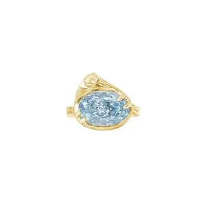 ALEGORIA JEWELLERY Calla Stone Gold Plated Silver Ring - Blue