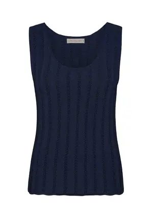 GROBUND Aase Tee The One In Navy - Blue