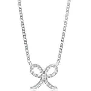 SHYMI Pave Ribbon On A Curb Chain - Silver