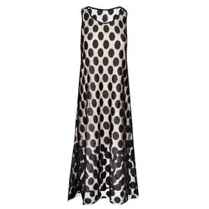 OH!ZUZA NIGHT&DAY Polka Dot Sheer Midi Dress