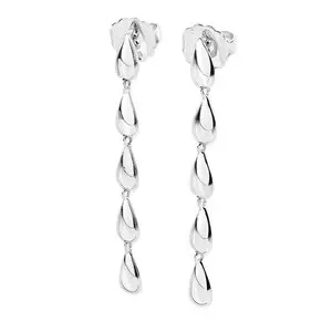 LUCY QUARTERMAINE Solid Sterling Tear Drop Earrings - Silver