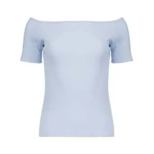 CONQUISTA Soft Off-shoulder Cotton-elastane Top