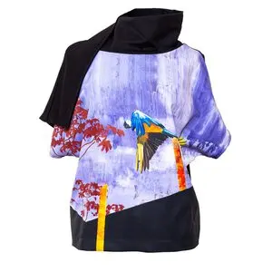 ARTISTA Nelli Parrots Top - Black