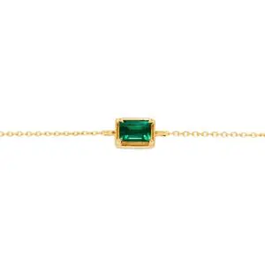 BELINDA JEWELZ Emerald Birthstone Bolo Bracelet - Green