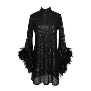 JENNAFER GRACE Time Warp Sequin Mod Mini In Frankie - Black