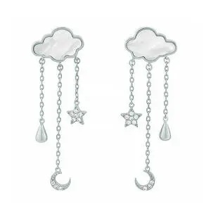 SHADED THE LABEL Skye Rain Cloud Droplet Earrings - Silver