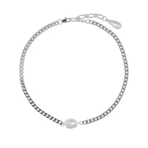BERMUDA WATCH COMPANY Sterling Pearl Pendant Chain Necklace - Silver