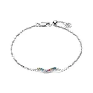 SIF JAKOBS JEWELLERY Bracelet Ellera Waves Multicolor - Silver