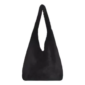 OWEN BARRY Slouchy Sheepskin Bag Bruton - Black