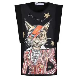 THE EXTREME COLLECTION Printed T-shirt In Organic Cotton - Black