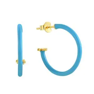 PINNOLE Gold Celeste Earrings - Blue