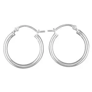 HARFI Sterling Small Sleeper Creole-hinged Hoop Earrings - Silver