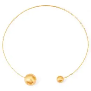 VISCONTI Luna Collana Asymmetrical Brushed Open Collar Necklace - Gold