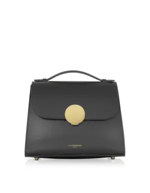LE PARMENTIER Bombo Top-handle Satchel Bag W/strap - Black
