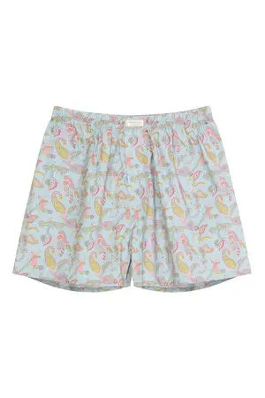 NOLOGO-CHIC Paisley Print Boxers Boxer Short Cotton Dusty - Blue