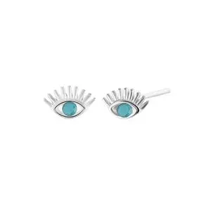 SPERO LONDON Turquoise Bleu Eye Stud Earring Sterling - Silver