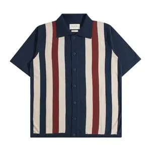 FAR AFIELD Velzy Simple Stripe Knit Shirt - Blue
