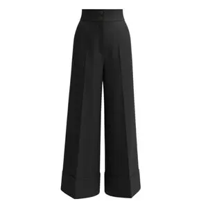 JULIA ALLERT High-waisted Wide-leg Pants With Cuffs