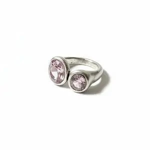 BY VIRGO Silver / Pink Dualis Ring - Silver/pink