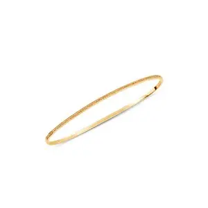 SALLY SKOUFIS Naked Palm Cuff With Made Cz Diamond Stimulant In Sterling Silver & 18k Gold - Yellow