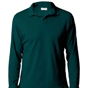 Jacques Zolty Paul Cotton Polo Long Sleeve Forest