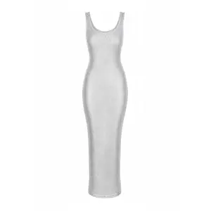 MAUI X LOLITA Joan Of Arc Mesh Cover-up Dress - Silver