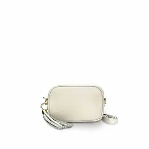 APATCHY LONDON Neutrals The Mini Tassel Stone Leather Phone Bag - Black