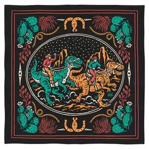 SQUAÏR Dust And Thunder Fossil Dust Cotton Bandana - Blue
