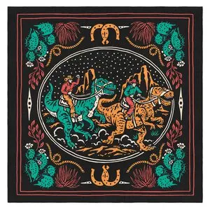 SQUAÏR Dust And Thunder Fossil Dust Cotton Bandana - Blue