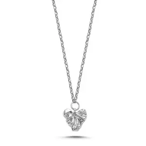 LINYA JEWELLERY Tesa Heart Necklace Silver