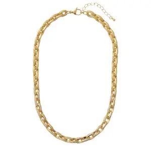 ALEXIE OF ATHENS Pavé Link Chain Necklace - Gold