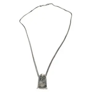 TG-JEWELLERY BY TAMARA GERVASIO Silver / Black Skeleton Grave Snake Chain Necklace Sterling Silver - Silver/black