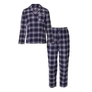 PRETTY YOU Plaid Pyjama Set In Midnight - Blue