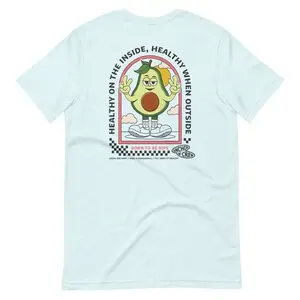 ANCHOR & CREW Ice Ripe Avocado Dial-a-local Organic Cotton T-shirt - Blue