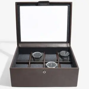 STACKERS Eight Piece Watch Box - Brown